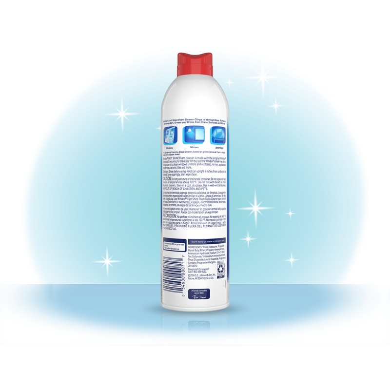 Buy Windex® Fast Shine Foam – Powerful Streak-Free Glass Cleaner ...