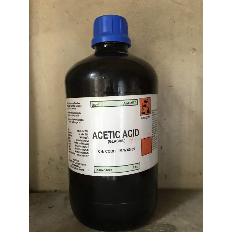 Acetic Acid 2.5L (Repackaged) | Laboratory & Industrial Use