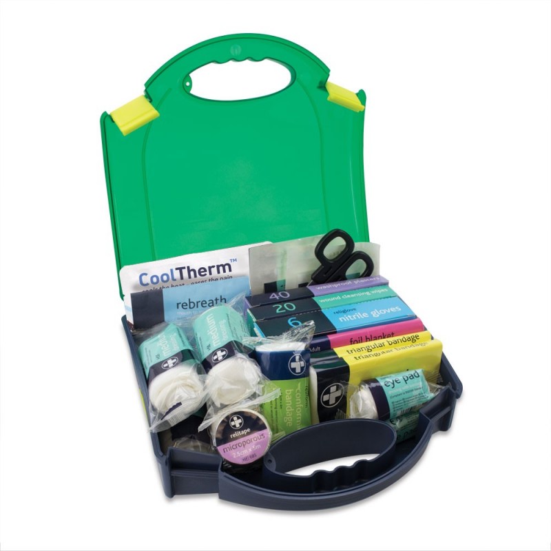 BS8599-1:2019 Large Workplace First Aid Kit in Green Integral Aura Box
