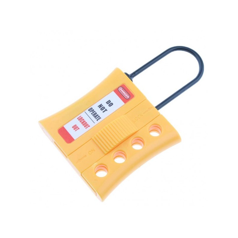 Insulated Lockout Slider Hasp - 4 Holes, 1.5mm, 3mm, 6mm and 8mm ...