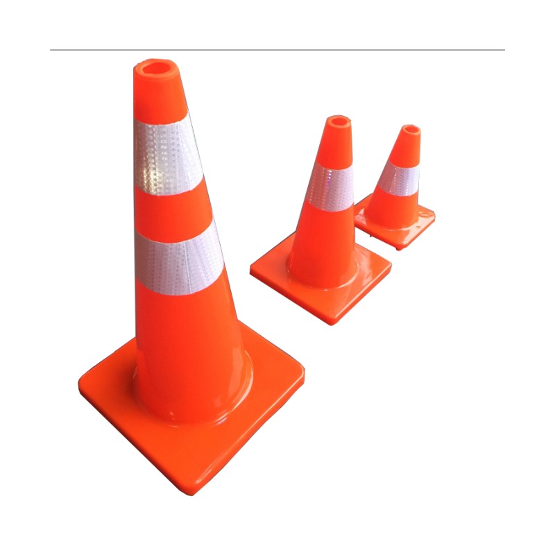 Buy Reflective Flexible Orange Plastic Road Traffic Cones - Road Safety Store Inches & Meter ...