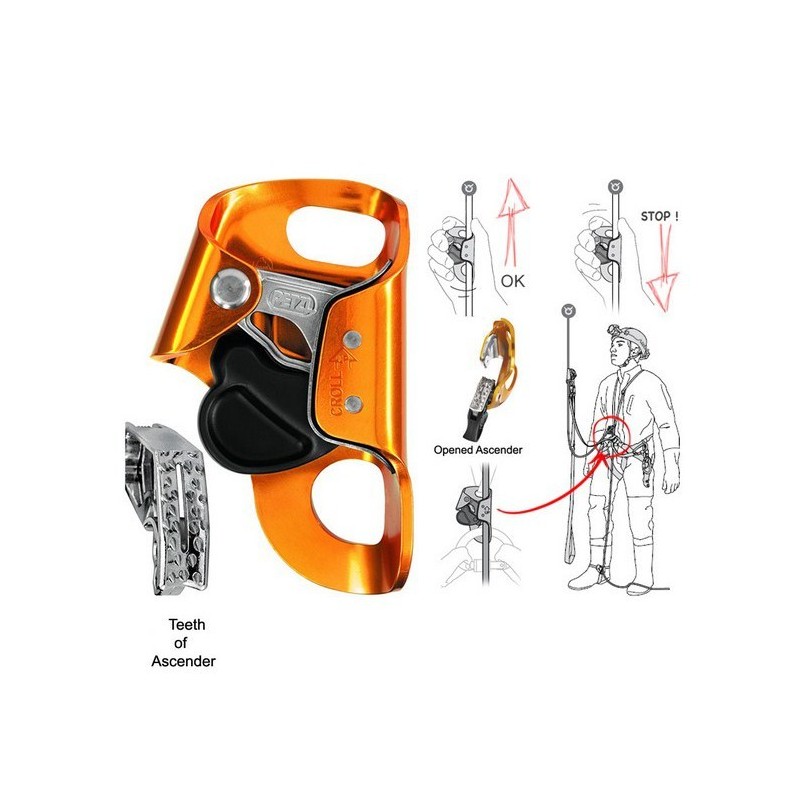 Buy Petzel Croll L Chest ascender for large diameter ropes - Supplier