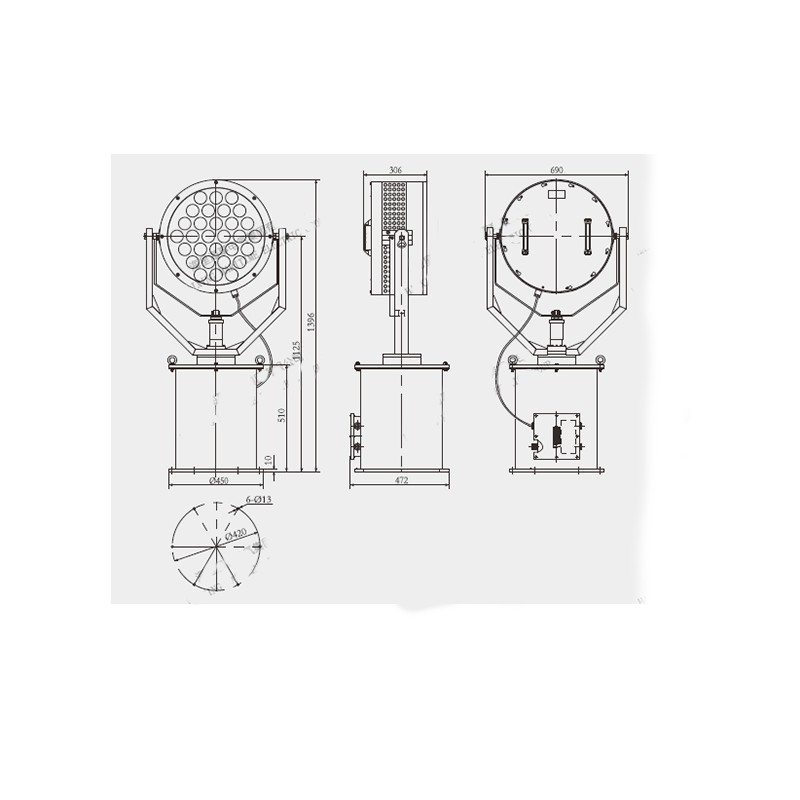 marine searchlight IP66 TZ2-A suitable for boat, ships | buy light now