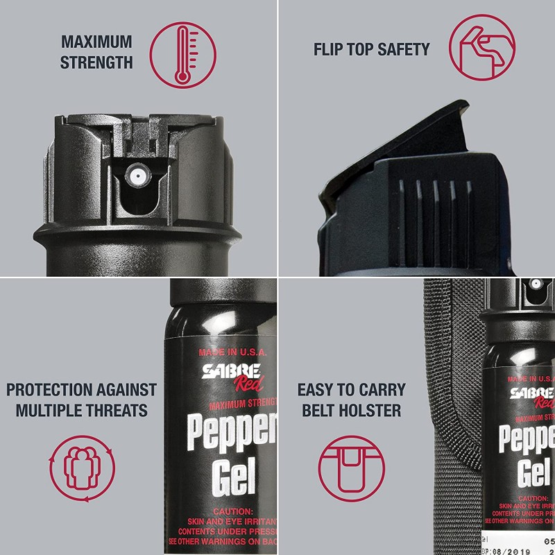 Tactical Red Pepper Gel |self-defense spray carried for security