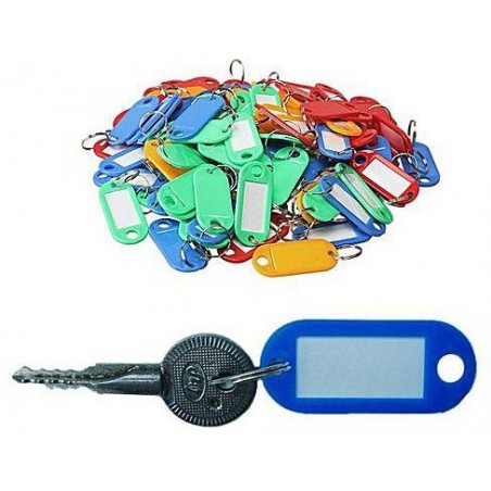 Generic Plastic Key ID Label Keyring With Key Chain Tag Card