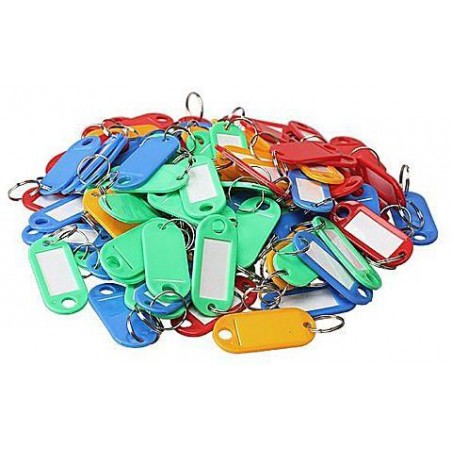 Generic Plastic Key ID Label Keyring With Key Chain Tag Card