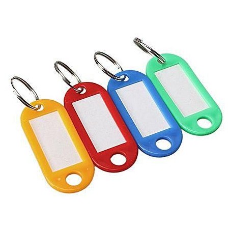 Generic Plastic Key ID Label Keyring With Key Chain Tag Card
